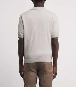 Paul & Shark Cashmere-linen Open-collar Polo Shirt