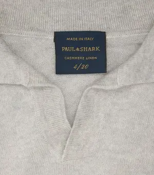 Paul & Shark Cashmere-linen Open-collar Polo Shirt