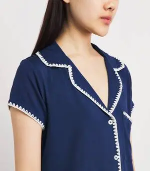 Eberjey Short-sleeve Frida Pyjama Set - Navy