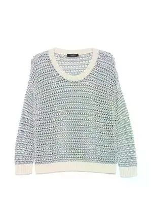 Max Mara Donirika Open-knit Crew Neck Sweater