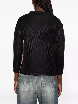 The Artistylist Graphic Print Mesh Panel Sweatshirt