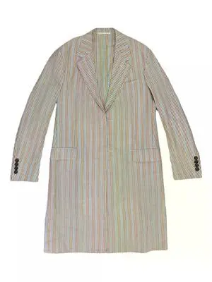 LANVIN Striped Longline Coat
