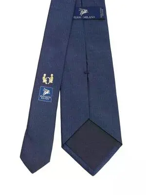 ELIOS Gemini Zodiac Embroidered Silk Neck Tie