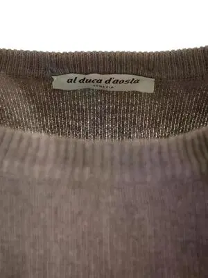 Al Duca D'aosta Fine Knit Crew Neck Long Sleeve Jumper - Brown
