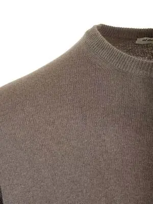 Al Duca D'aosta Fine Knit Crew Neck Long Sleeve Jumper - Brown