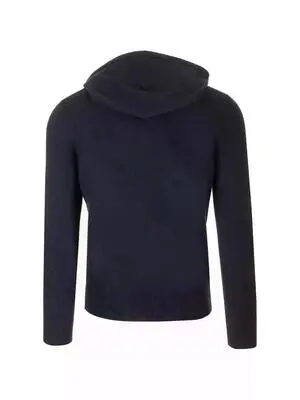 Al Duca D'aosta Cashmere Drawstring Hoodie - Blue