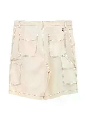 Moncler Gabardine Cargo Shorts With Contrast Stitching