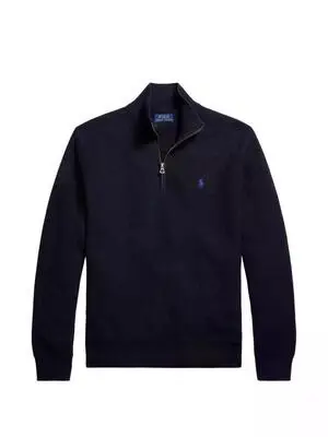Polo Ralph Lauren Quarter-zip Embroidered Sweater - Blue