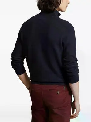 Polo Ralph Lauren Quarter-zip Embroidered Sweater - Blue