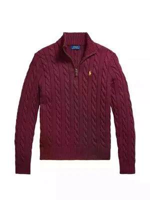 Polo Ralph Lauren Cable-knit Quarter-zip Sweater