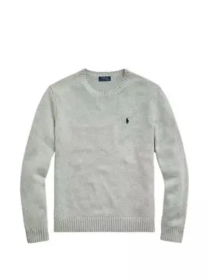 Polo Ralph Lauren Embroidered Crew Neck Sweater - Grey