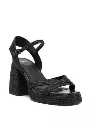 EXÈ Platform Sandals With Buckle Fastening - Black