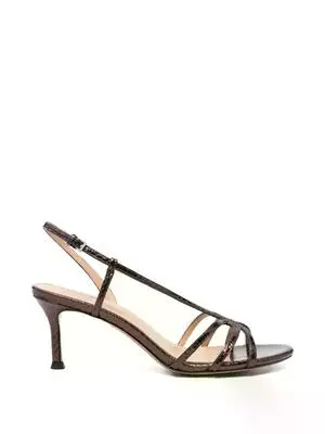 Lola Cruz Open-toe Sandals With Buckle-fastening Slingback Strap - Brown