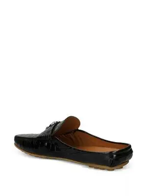Roberto Cavalli Crocodile-effect Mules