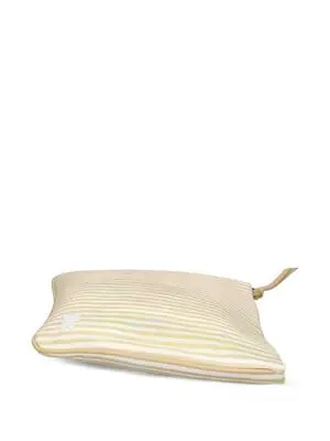 Lacoste Striped Makeup Bag With Wrist Strap