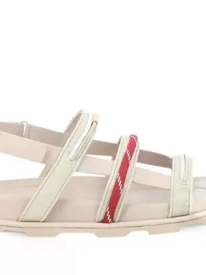 Moncler Vera Island Leather Flat Sandals - Neutrals