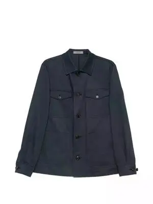 Corneliani Buttoned Pocket Overshirt - Blue