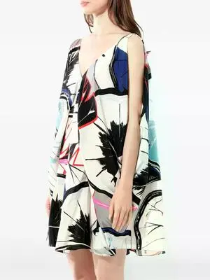 Balenciaga Gingko Print Mini Dress