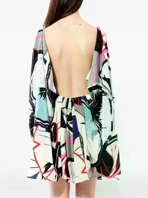 Balenciaga Gingko Print Mini Dress
