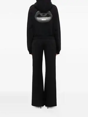 Off-White Cotton Jersey Sweater With Embroidered Logo