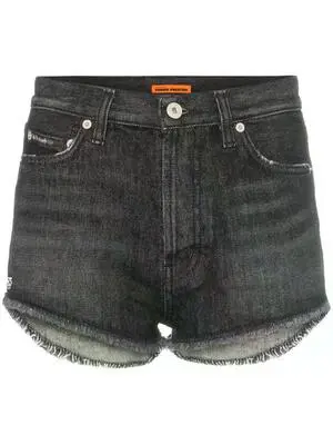 Heron Preston Distressed Hem Denim Shorts