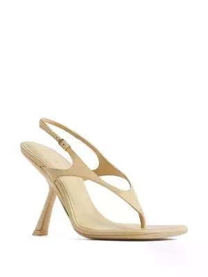 MUGLER Slingback Sandals With Sculptural Heel