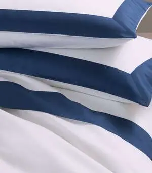 Frette Cotton Bold Duvet Cover - Blue