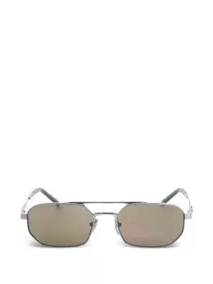 Prada Geometric Frame Sunglasses - Silver