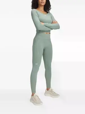 Under Armour Logo-jacquard Ribbed Track Pants - Green
