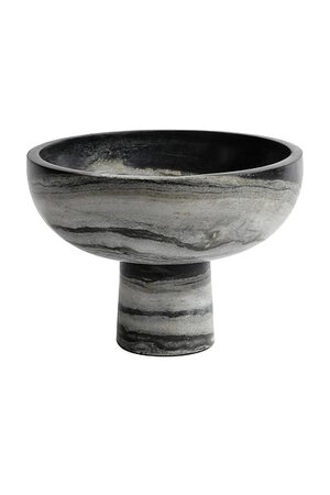 The Favorites Footed Bowl Panda Marble - Black