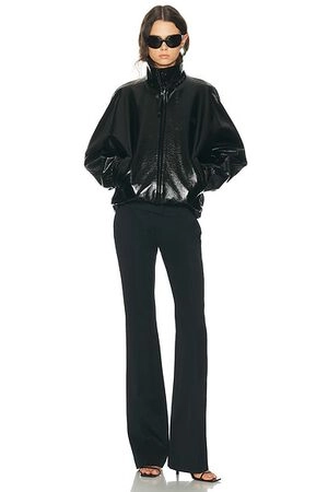 COURREGES Vinyl Zipped Bomber Jacket