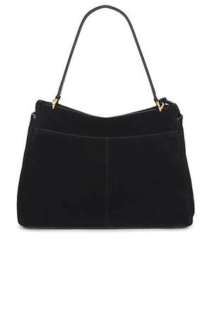 Balenciaga Rodeo Medium Top Handle Bag In Suede - Black