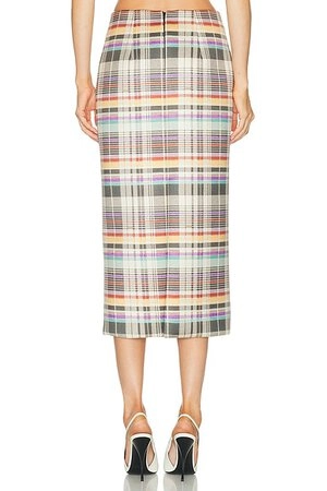 Brandon Maxwell Mercer Bonded Pencil Skirt