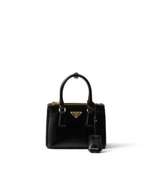 Prada Galleria Mini Patent Saffiano Bag - Black