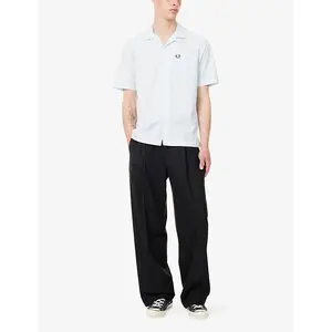Fred Perry Revere-collar Cotton Seersucker Shirt