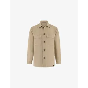 Boggi Milano Flap-pocket Washed Linen Overshirt
