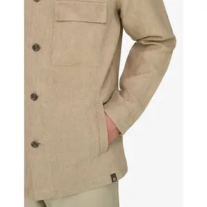 Boggi Milano Flap-pocket Washed Linen Overshirt