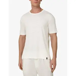 Boggi Milano Crew-neck Stretch-linen T-shirt
