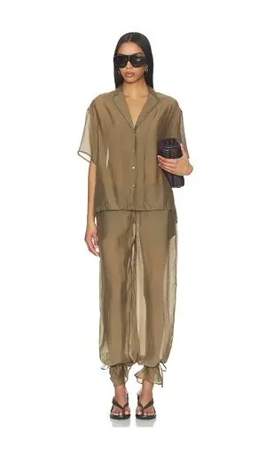 EAVES Manon Shirt In . Also - Olive