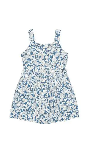 Polo Ralph Lauren Sleeveless Cotton Tropical Print Day Dress - Blue