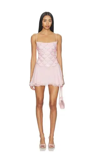Retrofete Dreeny Embroidered Dress - Pink