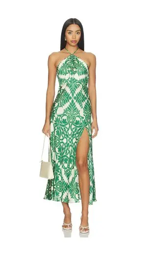 Poupette St Barth Stella Long Dress - Green