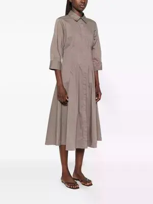 PANICALE Pleated Mini Shirt Dress