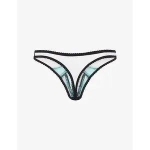 Agent Provocateur Rozlyn Trixie Mesh And Lace Thong