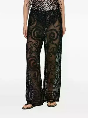 GANNI Patterned Net Trousers