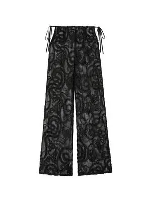 GANNI Patterned Net Trousers