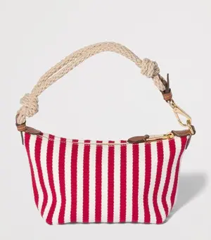Miu Miu Cotton Stripe Pouch Bag