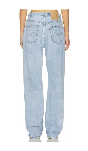 ALIGRACE Signature Baggy Straight Leg Jean In Light Wash