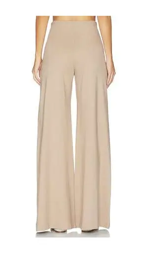 RIPLEY RADER Ponte Knit Wide Leg Trousers - Tan