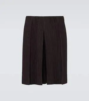 Issey Miyake Tailored Pleats Bermuda Shorts - Brown
